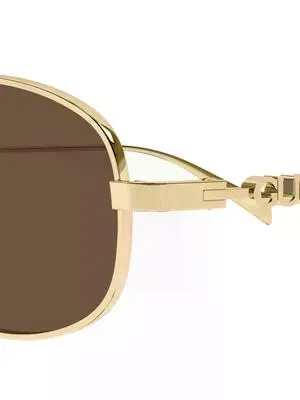 Gucci Gg1940s Logo Oval-frame Sunglasses
