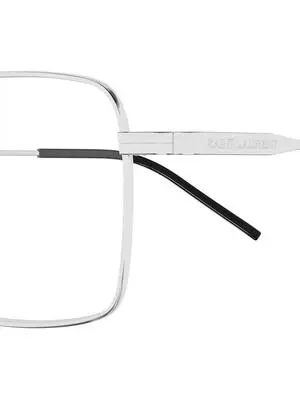 Saint Laurent Rectangle-frame Eyeglasses - Silver
