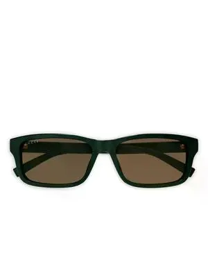 Gucci Rectangle Sunglasses - Green