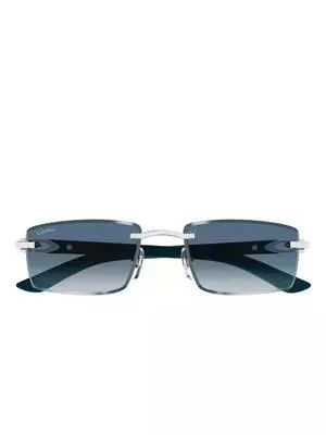 CARTIER Rectangle-frame Sunglasses - Grey