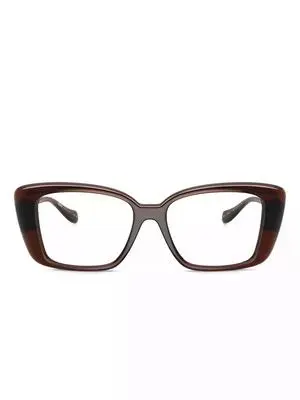 Versace Medusa-detail Square-frame Glasses - Brown