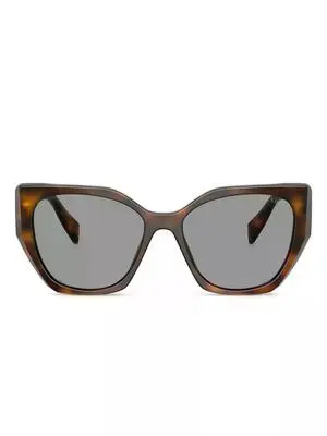 Prada Geometric-frame Sunglasses - Brown