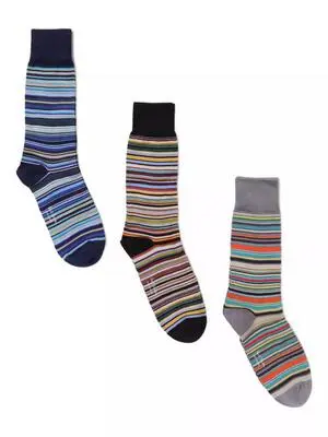 Paul Smith Striped Socks Blue