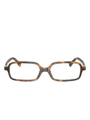Miu Miu Rectangle-frame Glasses - Brown
