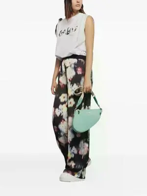 GAELLE Floral Satin Trousers