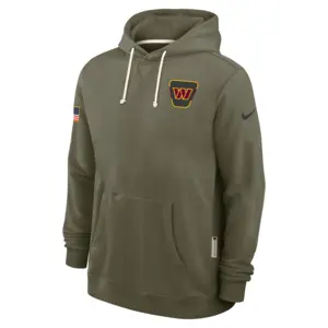 Nike Washington Commanders Salute To Service Sideline Dri-fit Nfl Pullover Hoodie - Brown