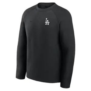 Nike Los Angeles Dodgers Tech Fleece Mlb Pullover Crew - Black