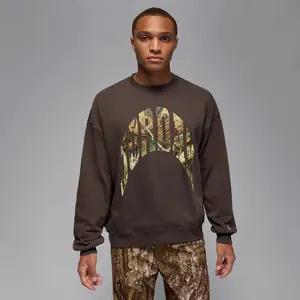 Men's Brown Graphic Sweatshirt Sweatshirts Hoodies