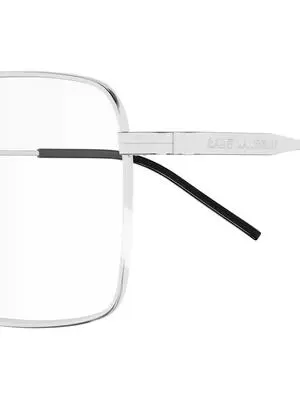 Saint Laurent Rectangle-frame Glasses - Silver