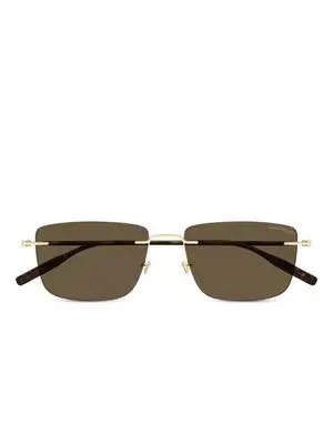 Montblanc Rectangle Sunglasses - Gold