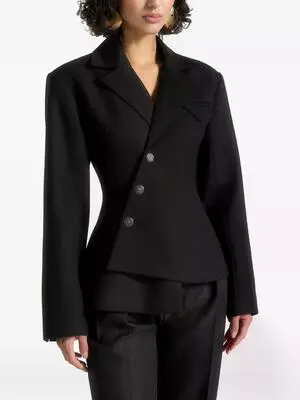 Manière De Voir Thalia Asymmetric Tailored Double Breasted Blazer - Black