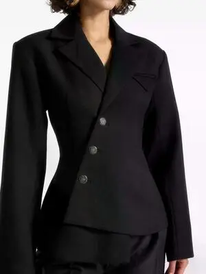 Manière De Voir Thalia Asymmetric Tailored Double Breasted Blazer - Black