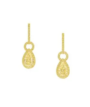 Graff Icon 8 Pear Shape Diamond Earrings - Yellow Gold
