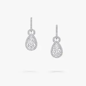 Graff Icon 8 Pear Shape Diamond Earrings - White Gold