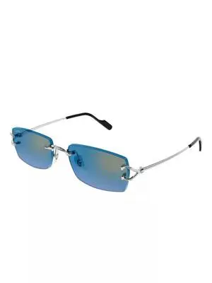 CARTIER Rimless Rectangle Sunglasses - Grey