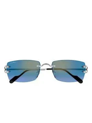 CARTIER Rimless Rectangle Sunglasses