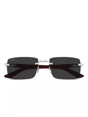 CARTIER Square Frame Sunglasses - Brown