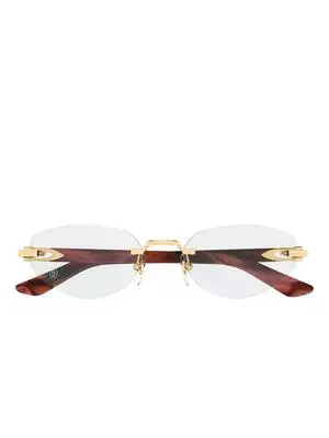 CARTIER Geometric-frame Glasses - Brown