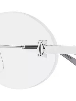 Cartier Oval-frame Glasses - Silver