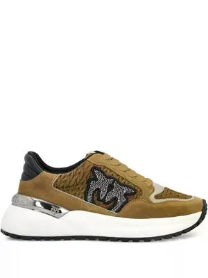 Pinko Logo-patch Sneakers - Brown