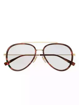 Gucci Gg1981s Double-bridge Sunglasses - Brown