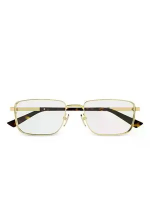 Gucci Rectangle-frame Glasses - Gold
