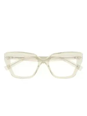 Saint Laurent Geometric Frame Eyeglasses - Neutrals