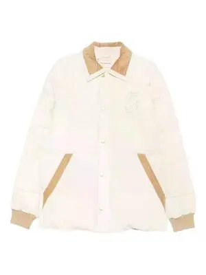 Drole De Monsieur Corduroy-trim Embroidered Jacket - White