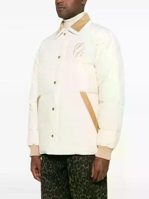 Drole De Monsieur Corduroy-trim Embroidered Jacket - White