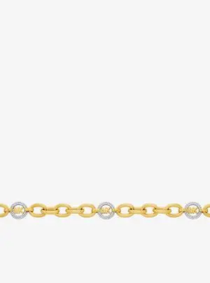 Michael Kors Pavé Mk Pop Charm Chain-link Necklace