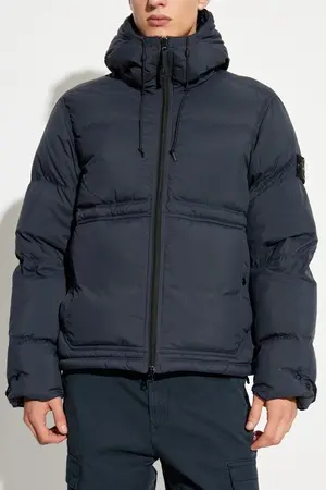 Stone Island Down Jacket With Hood