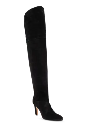 Chloé Leather Heeled Over-the-knee Boots - Black