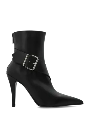 Alexander McQueen Heron Heeled Ankle Boots - Black