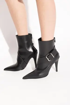 Alexander McQueen Heron Heeled Ankle Boots - Black