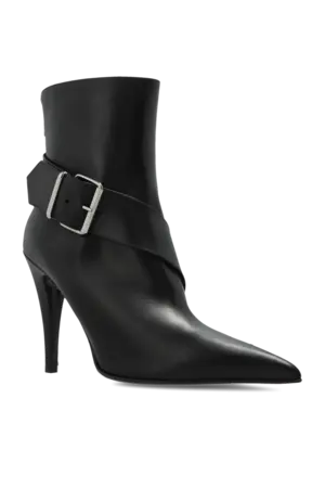 Alexander McQueen Heron Heeled Ankle Boots - Black