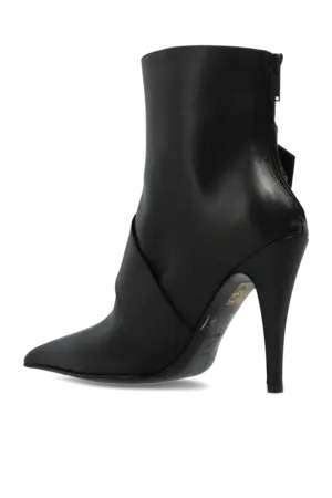 Alexander McQueen Heron Heeled Ankle Boots - Black