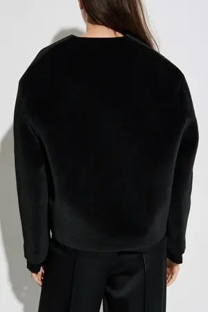 JIL SANDER Velvet V-neck Blouse