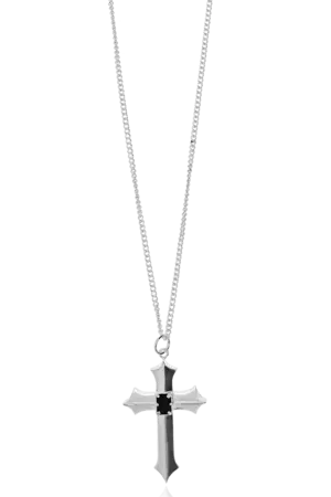 MISBHV Brass Cross Necklace - Silver