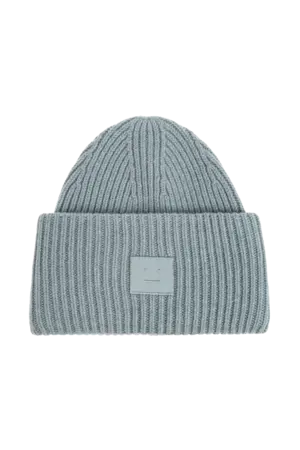 Acne Studios Wool Beanie With Logo - Blue
