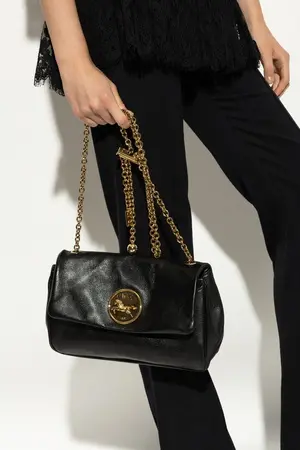 Chloé Shoulder Bag With Gold Chain - Black