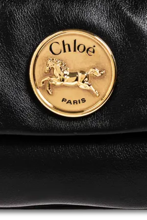 Chloé Shoulder Bag With Gold Chain - Black