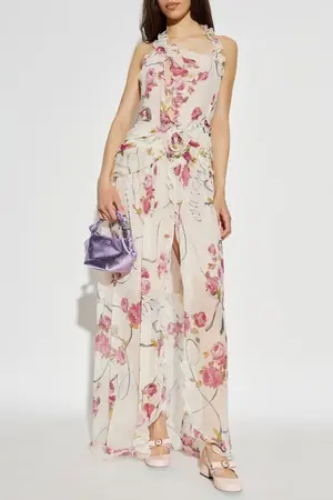 Blumarine Floral Print Maxi Gown