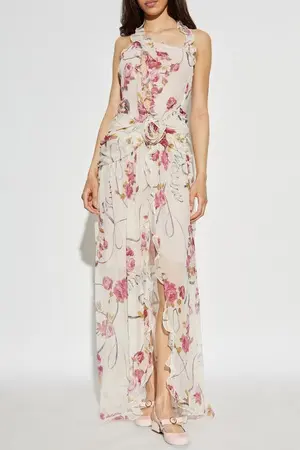 Blumarine Floral Print Maxi Gown