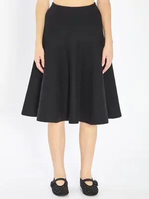 Alaïa A-Line Knit Skirt - Black