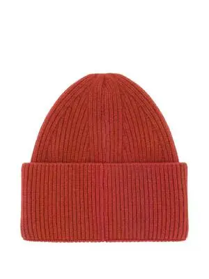 LANEUS Ribbed Knit Beanie - Orange