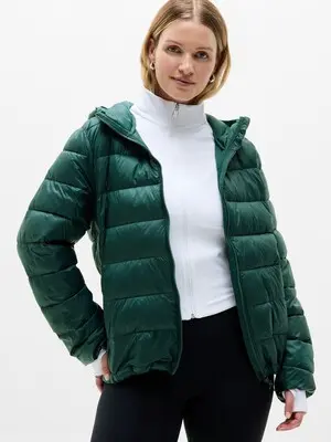 Athleta Aire Puffer Jacket - Pine