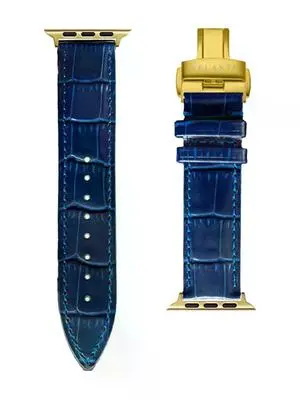 VELANTE Leather Apple Watch Strap - Blue