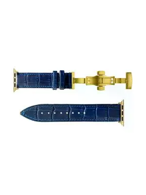 VELANTE Leather Apple Watch Strap - Blue