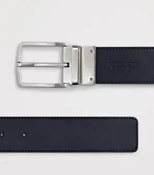 Bottega Veneta Leather Intrecciato Reversible Belt