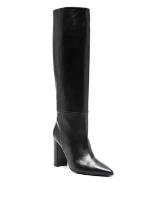 ANNA F. 95mm Leather Below-knee Boots
